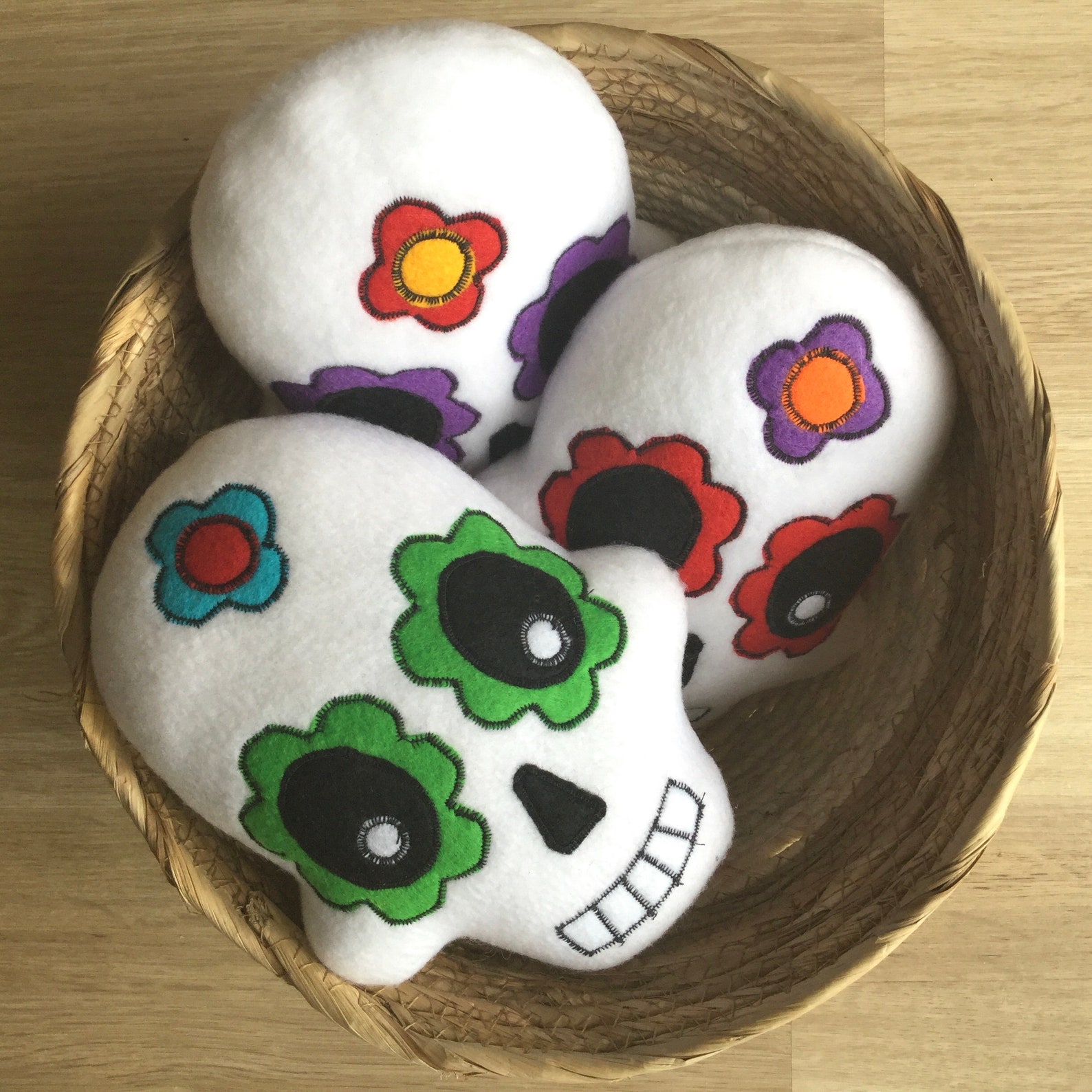 Day of the Dead Pdf Pattern Skull Plush Dia De Los Muertes - Etsy