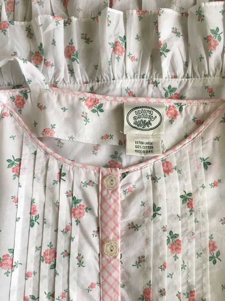 Laura Ashley Vintage Cottage Rose Light Pure Cotton Cottagecore ...