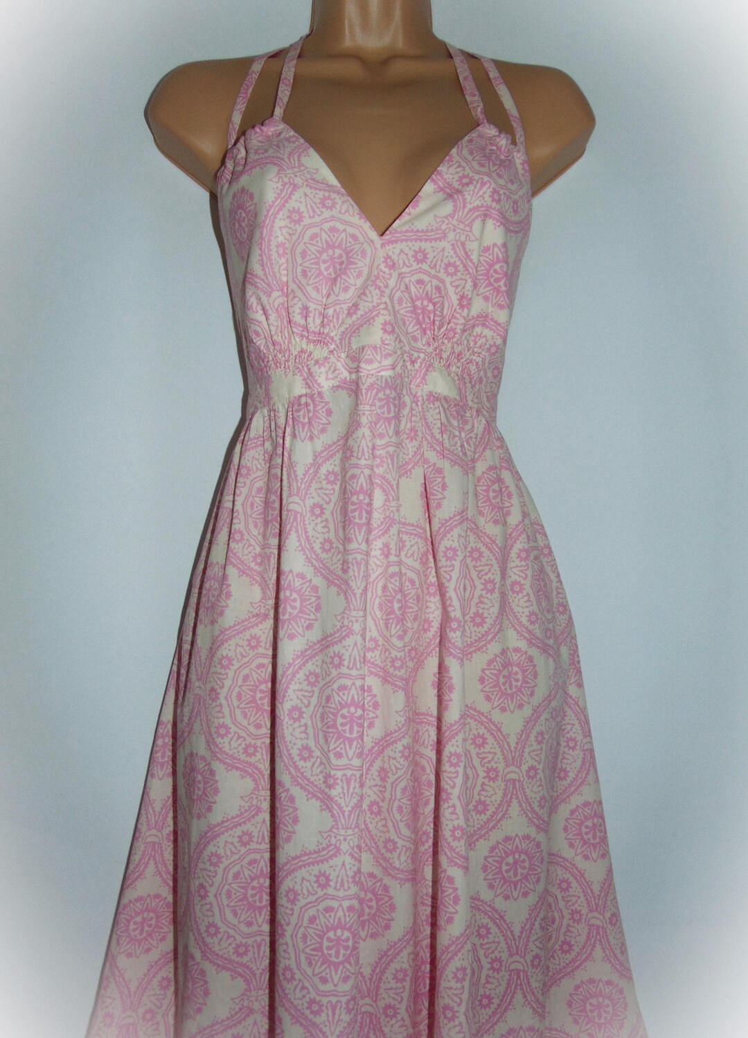 Laura Ashley Archive Organic Cotton Bohemian Maxi Sundress Dress, UK 12 ...