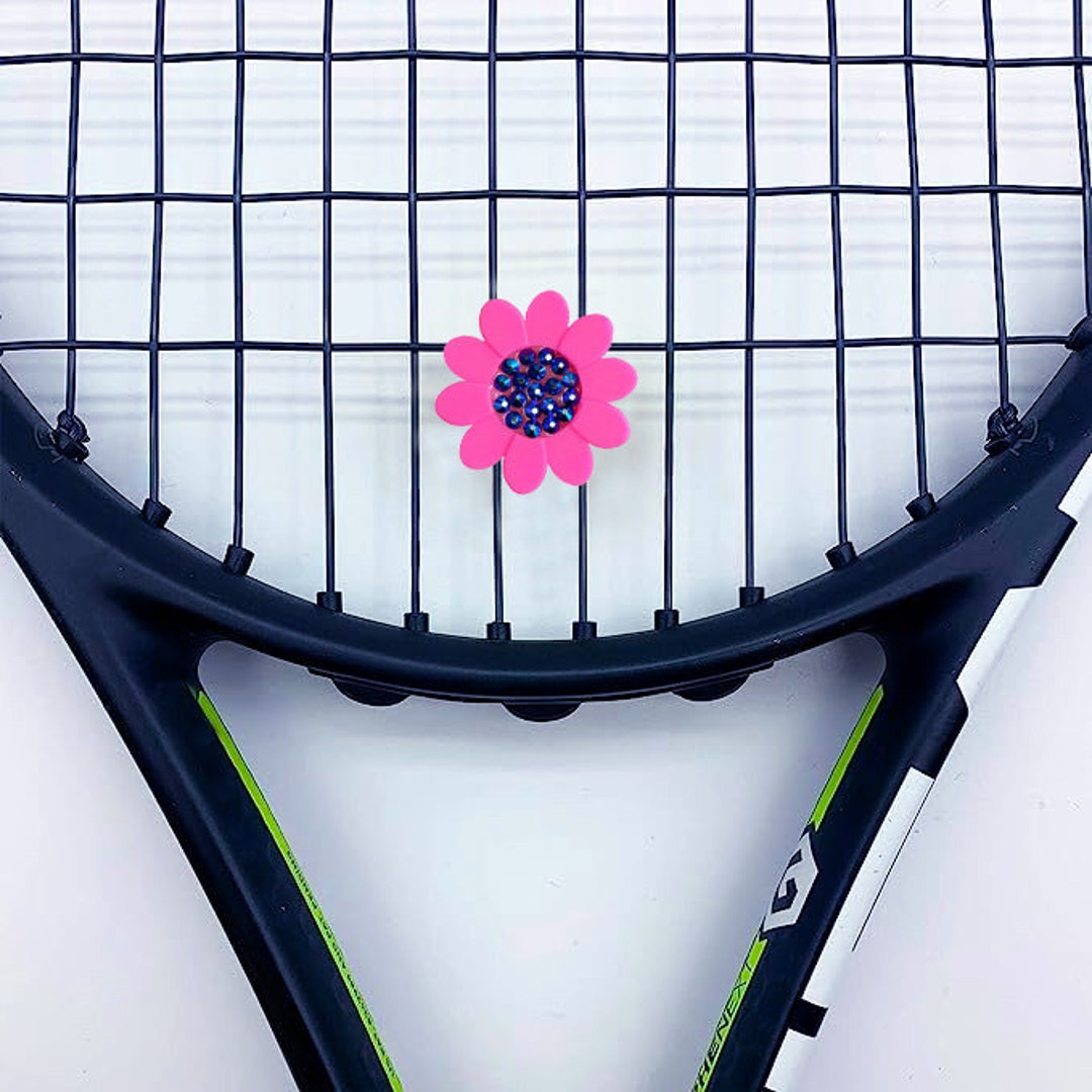 Barbie Pink- Customized Crystal Flower Tennis Dampener - Etsy