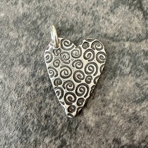 Artisan Heart Jewelry, Silver Heart Pendants - Etsy