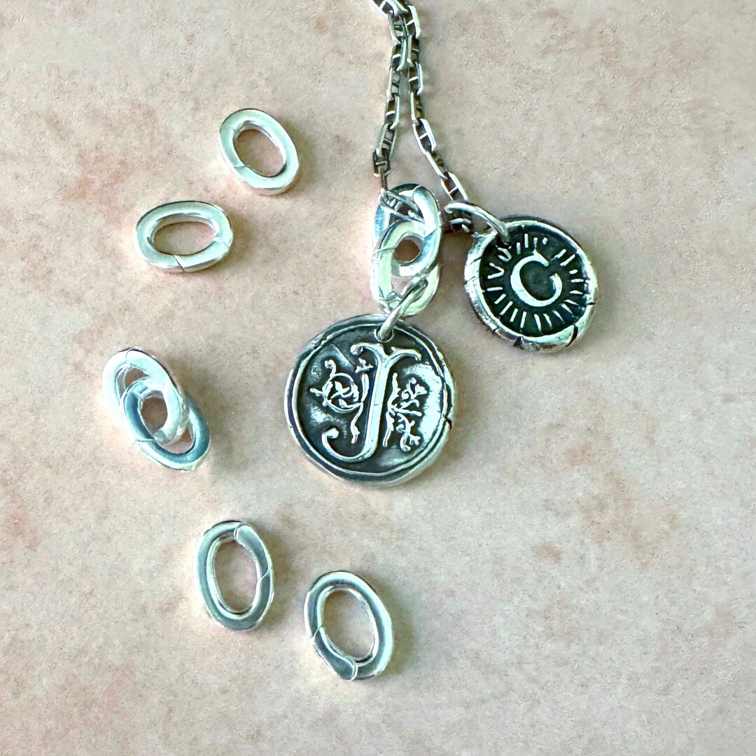 Sterling Silver Hinge Clasps, Charm Holder Clasp - Etsy