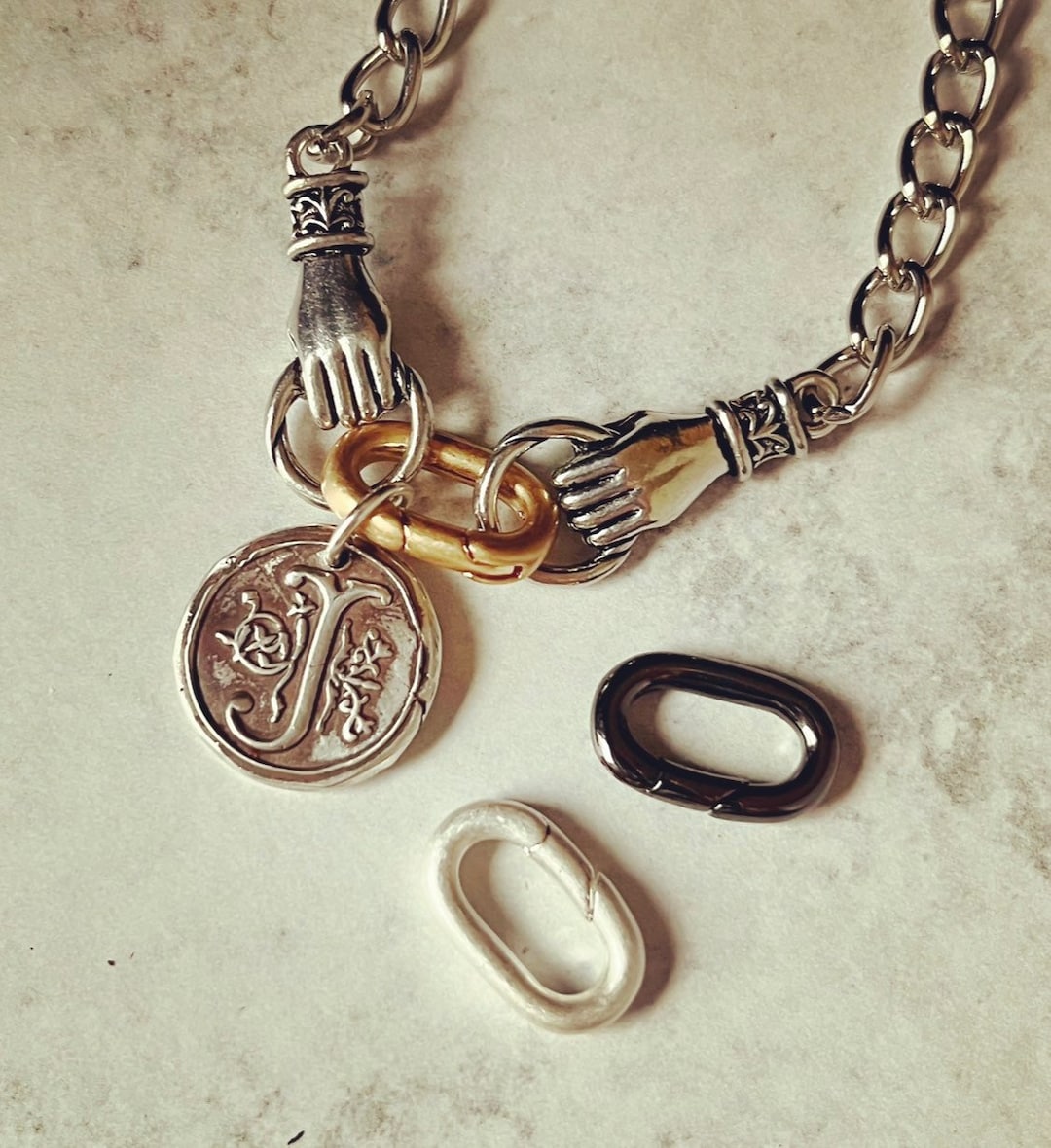 Charm Holder, Gold Hinge Clip, Silver Hinge Clasp, Black Hinge Clasp - Etsy