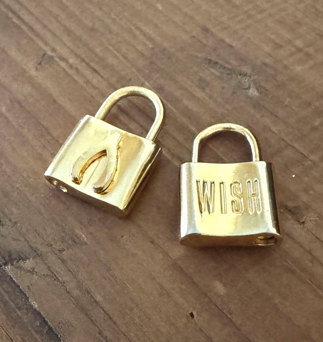 Vintage WISH Lock Pendant, Wishbone Lock - Etsy