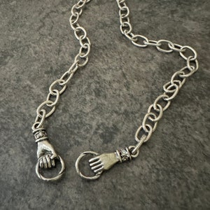 Open Ended Hand Necklace, Hold on to HOPE Necklace - Etsy