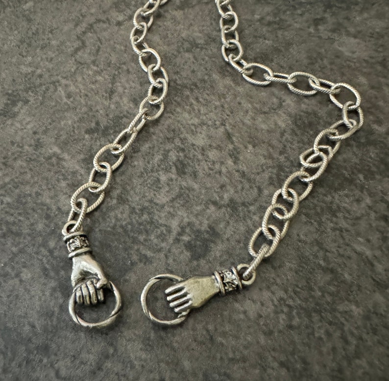 Open Ended Hand Necklace, Hold on to HOPE Necklace - Etsy