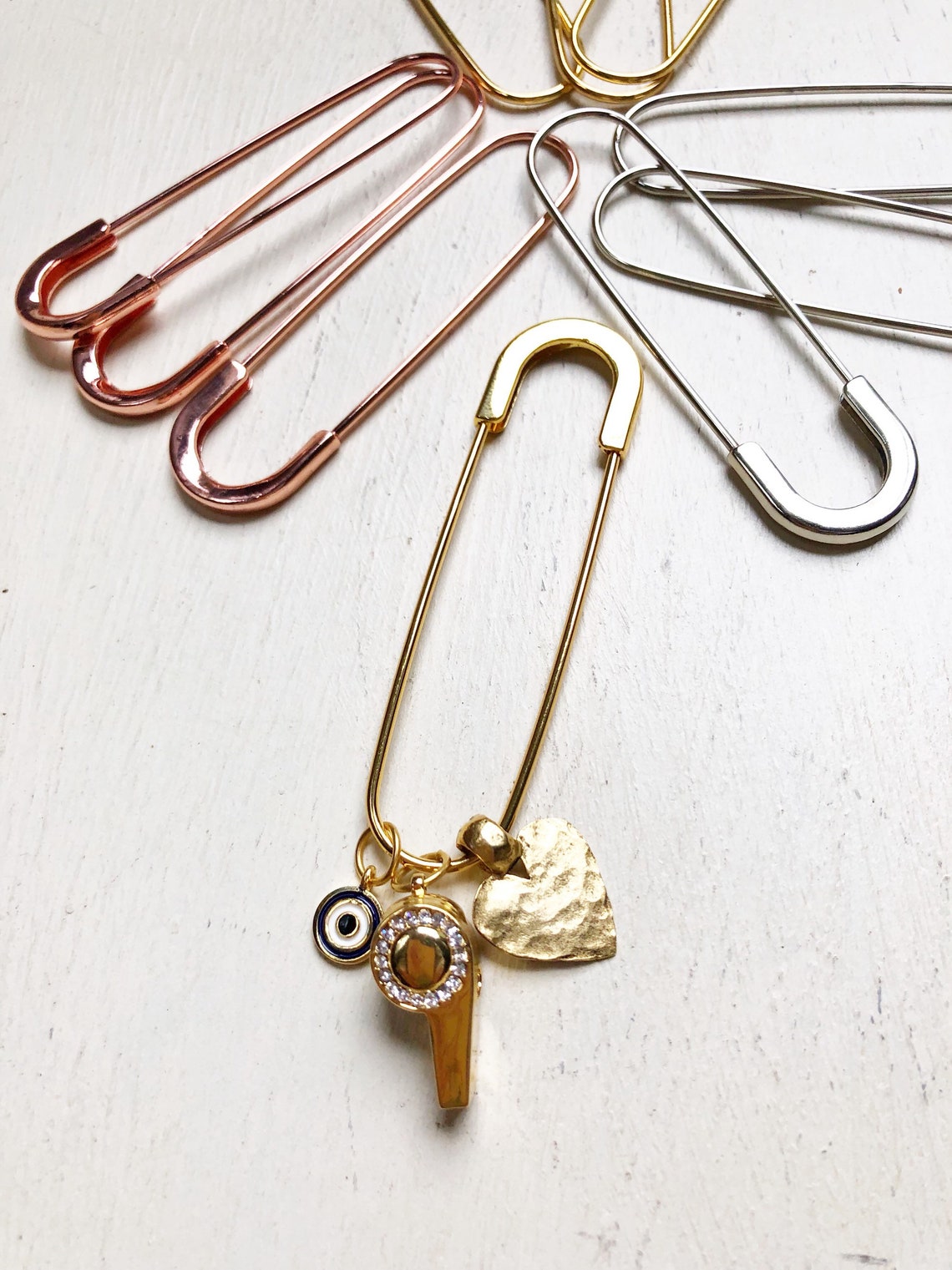 Safety Pin Pendant Large SAFETY PIN Backpack Pin | Etsy