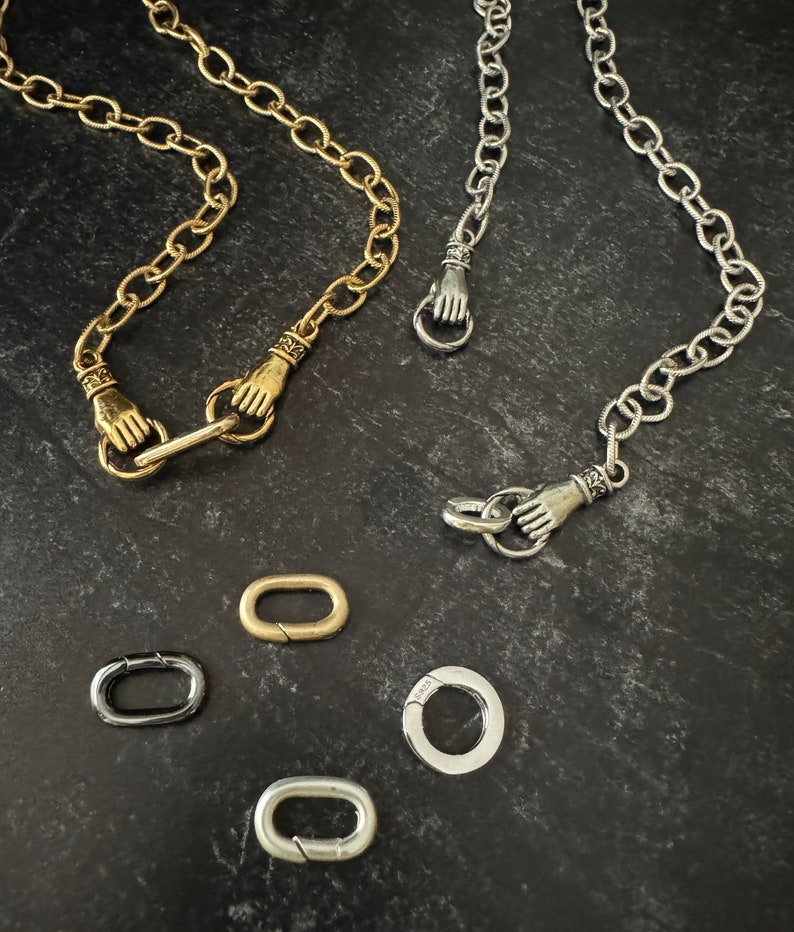 Open Ended Hand Necklace, Hold on to HOPE Necklace - Etsy