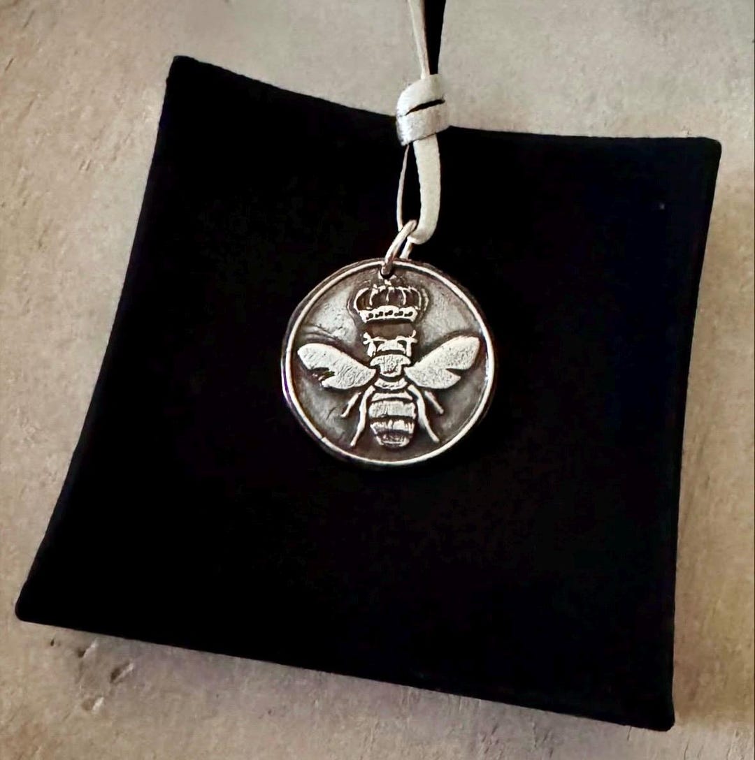 QUEEN BEE Pendant, Bee Necklace, Queen of the Hive, Handcrafted Jewelry ...