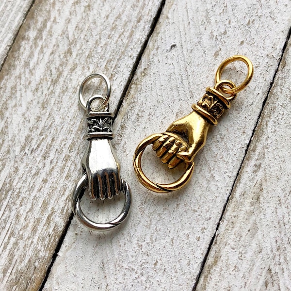 Victorian Hand Charm - Etsy