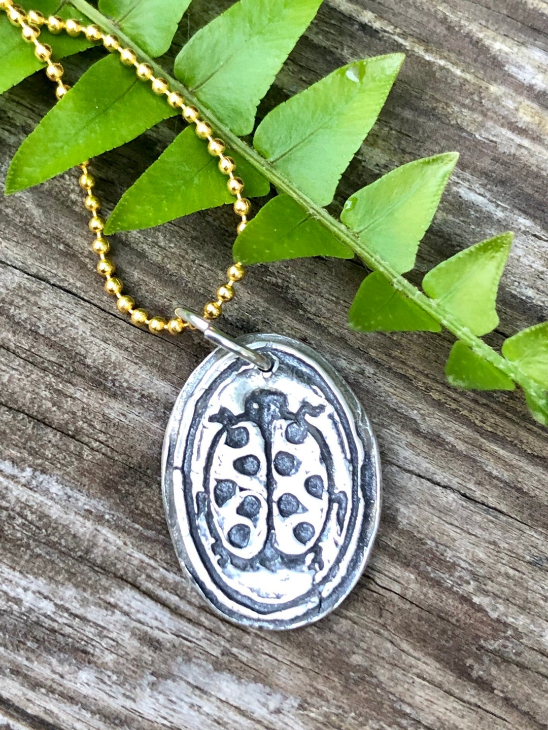 LADYBUG Pendant, Lucky Ladybug, Symbolic Jewelry, Wax Seal Jewelry - Etsy
