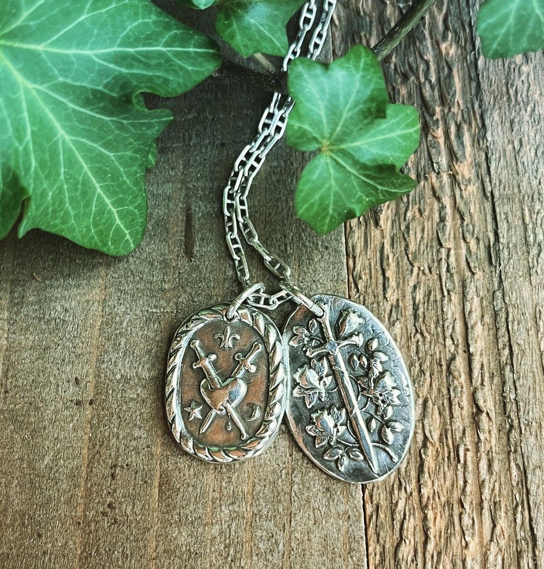 Sword Pendant, Fidelity Symbol, Sword of the Spirit, Silver Wax Seal ...
