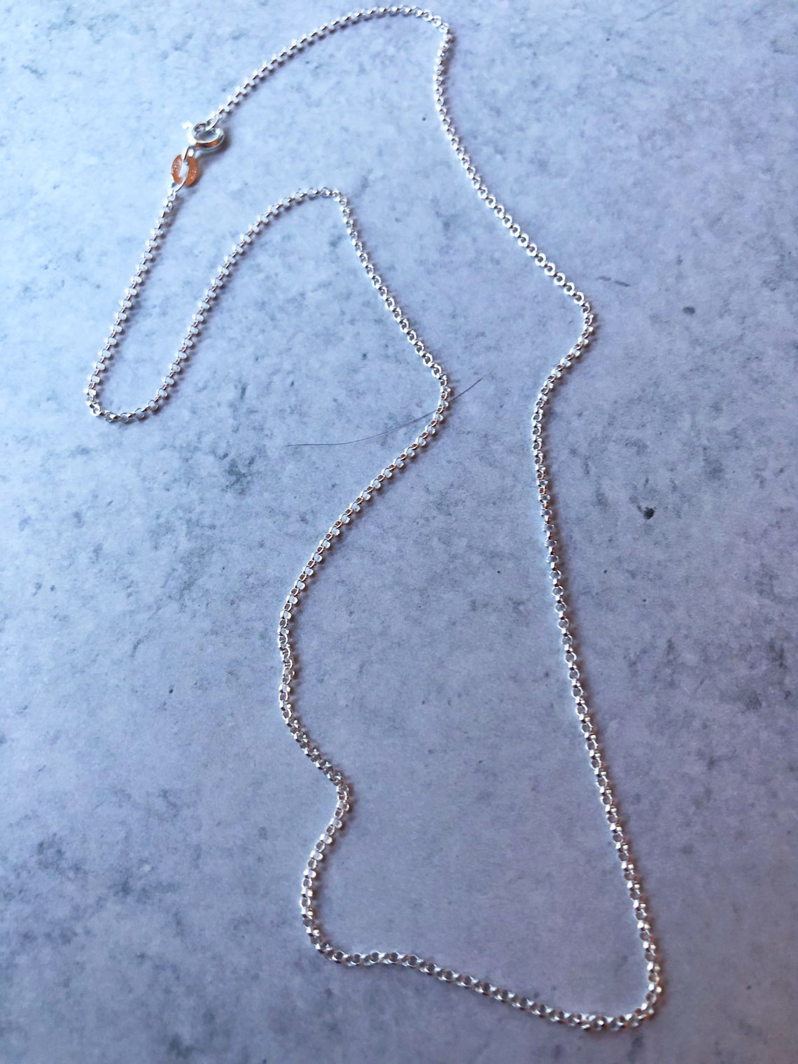 Sterling Silver 1.4mm Rolo Necklace - Etsy