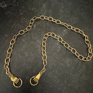 Open Ended Hand Necklace, Hold on to HOPE Necklace - Etsy