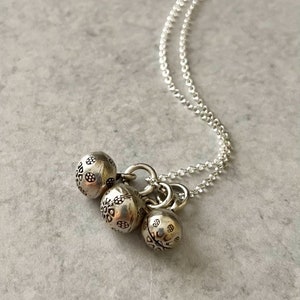 Silver Bell Necklace, Happy Bell Necklace, Make Some Noise - Etsy