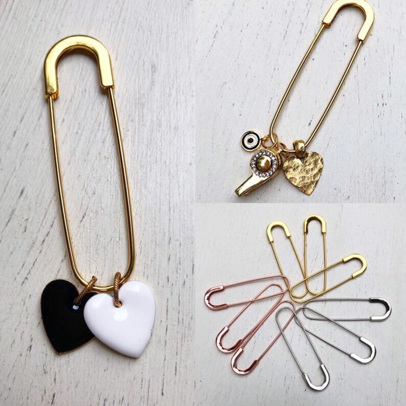 Safety Pin Pendant Large SAFETY PIN Backpack Pin - Etsy