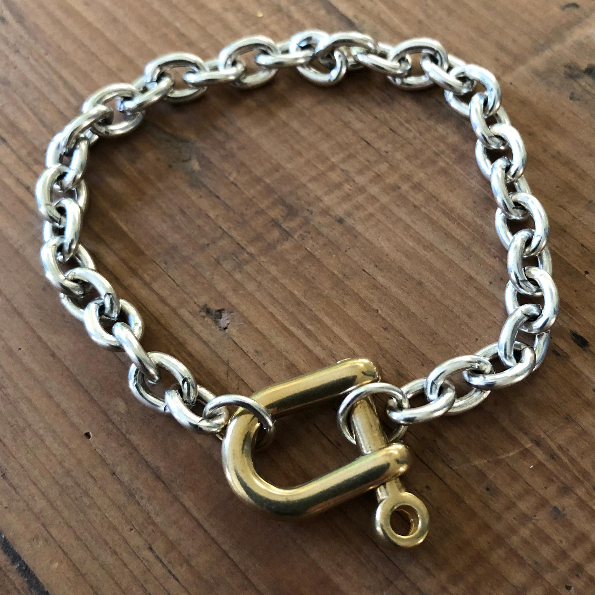 Shackle Lock Bracelet , Gold/ Silver Bracelet - Etsy