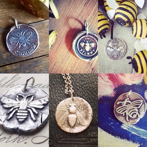 QUEEN BEE Pendant, Bee Necklace, Queen of the Hive, Handcrafted Jewelry ...