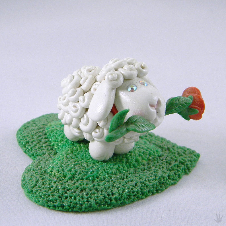 I Love Ewe Romantic Sheep with a Rose | Etsy