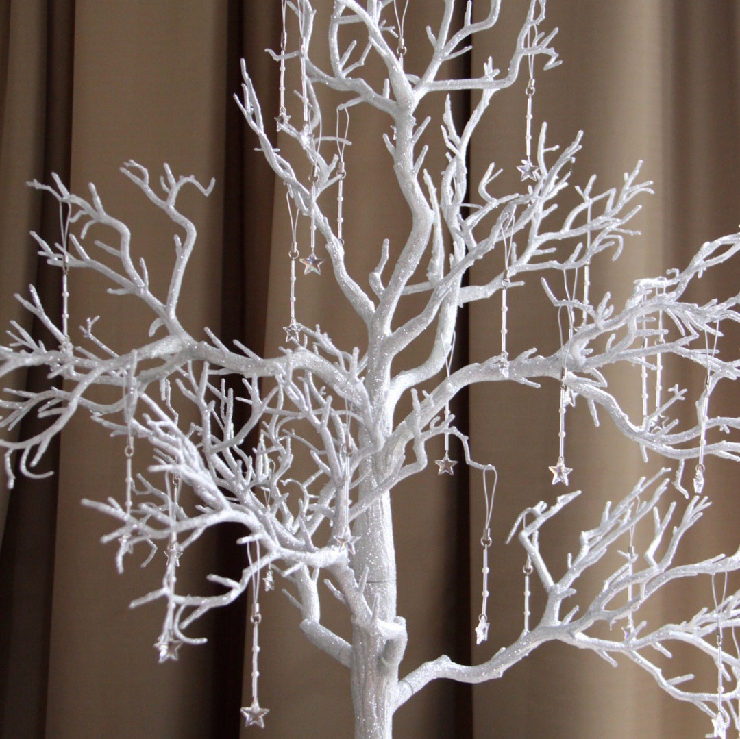 Silver Wedding Wish Tree With Wedding Favors - Winter Wedding - Wedding ...