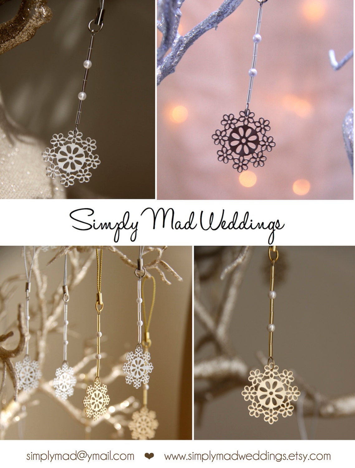 Winter Wedding Wish Tree With Snowflake Favors - Wedding Favors and ...