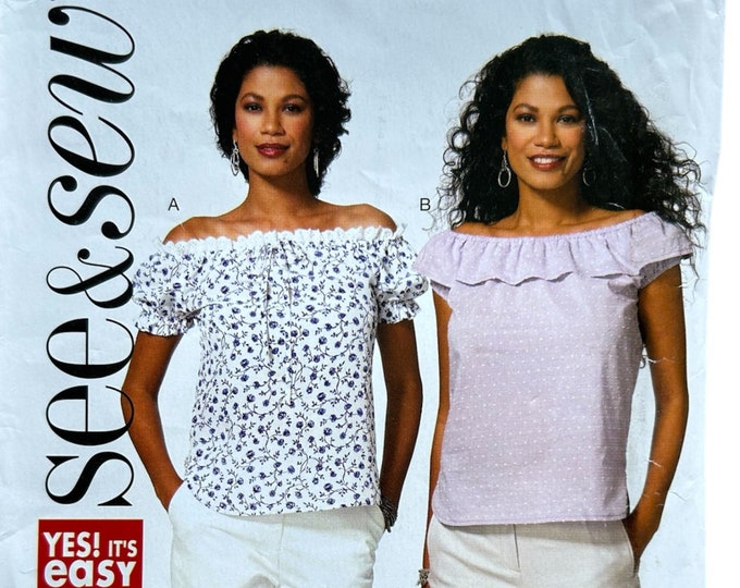 Womens Knit Top Sewing Pattern, Simplicity 8089, Sizes XXS-XXL, Uncut ...
