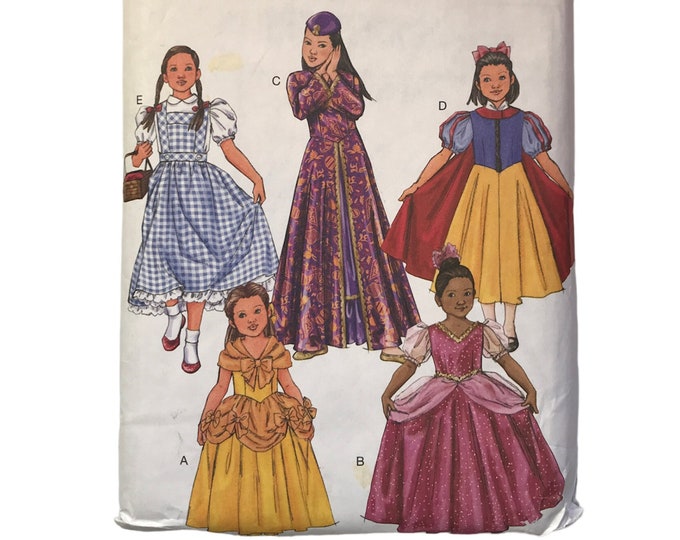 Girl’s Halloween Costume Sewing Pattern, Butterick B4320, Princess ...
