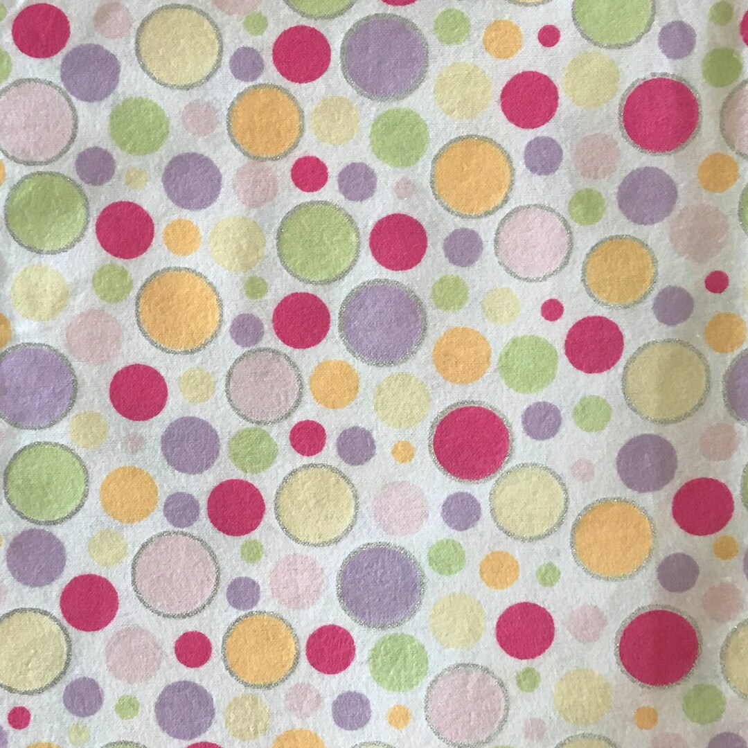 Pastel Polka Dot Flannel Fabric, 100% Cotton Flannel Fabric From Joann ...