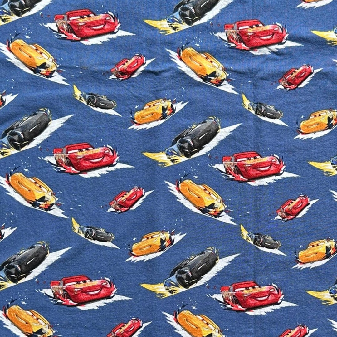 Cars Lightning Mcqueen Fabric, Disney Pixar Fabric, Pixar Cars Toss ...