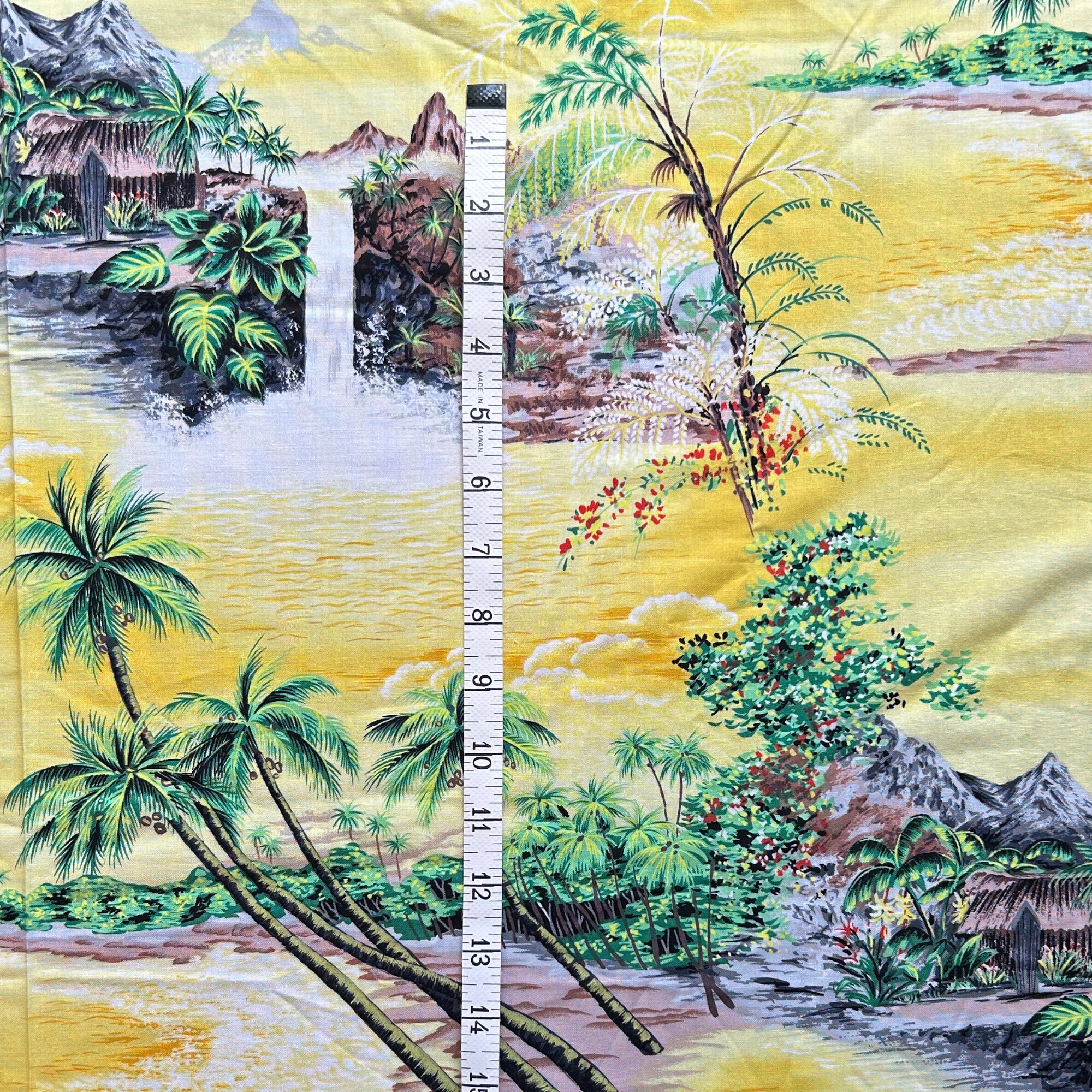 Tropical Beach Fabric, 100% Cotton Quilting Fabric by the Yard, Vintage ...