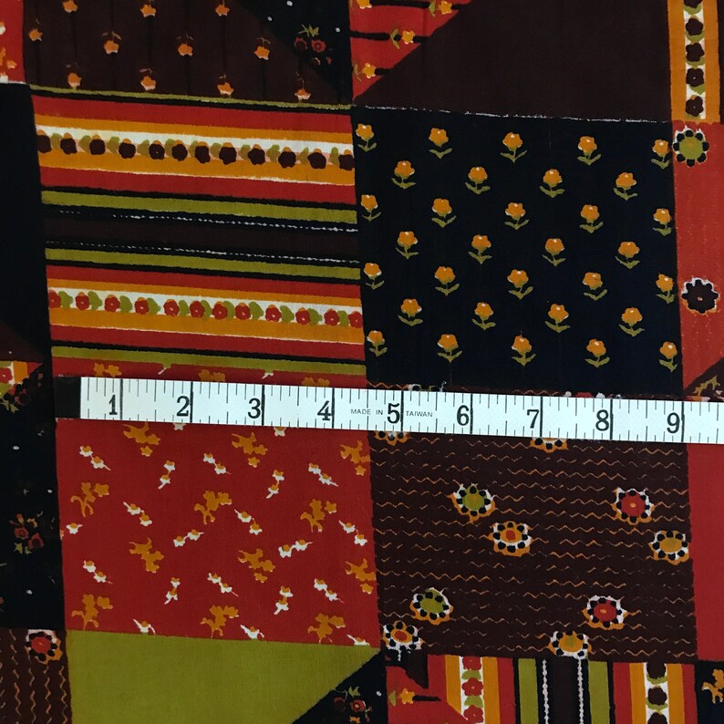 Fall Patchwork Cotton Quilting Fabric by the 1/2 Yard, Autumn Floral ...