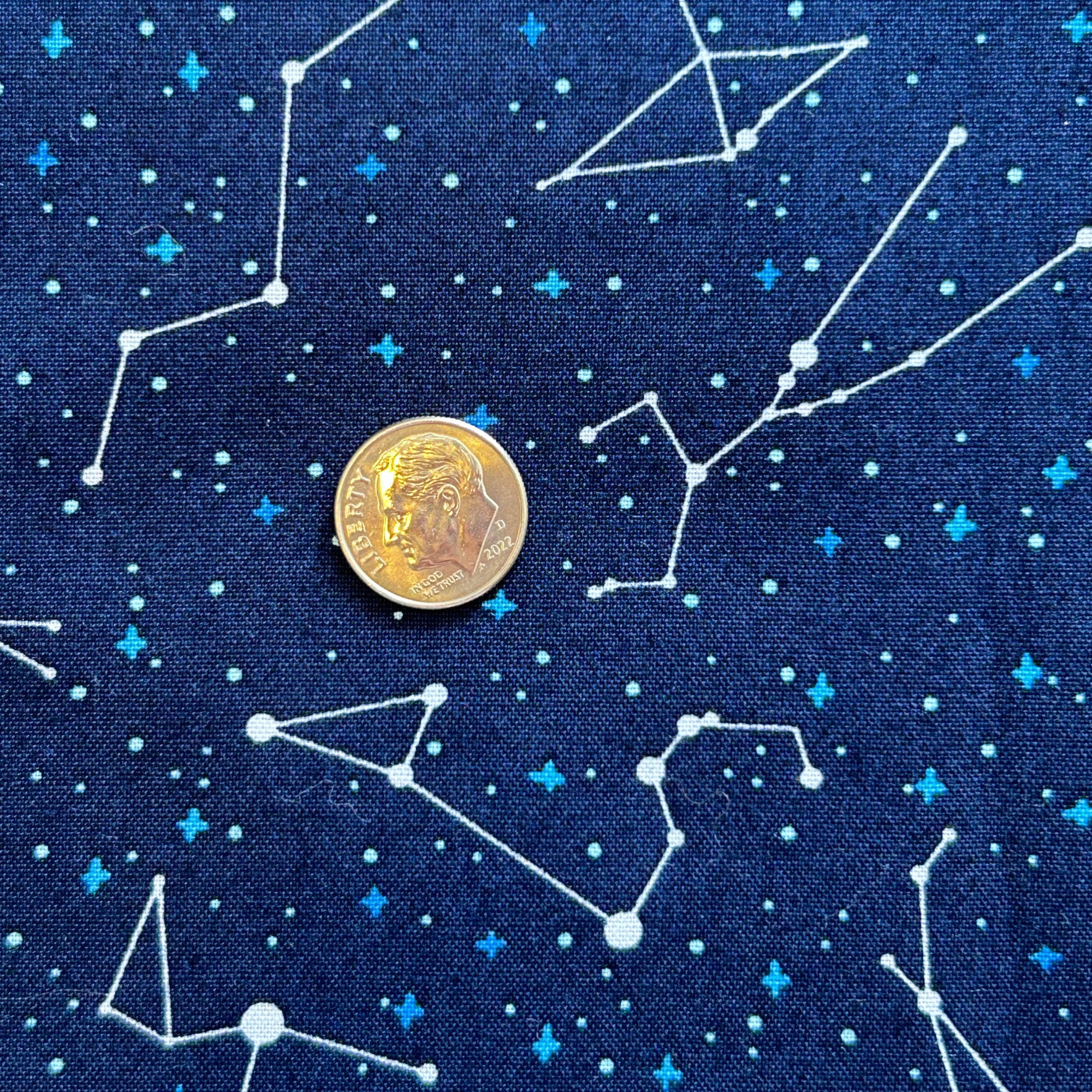 Night Sky Fabric, 100% Cotton Quilting Fabric Kaufman, Fabric by the ...