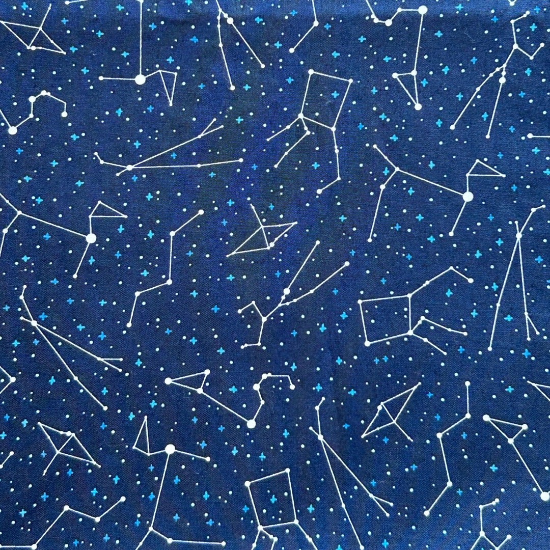 Night Sky Fabric, 100% Cotton Quilting Fabric Kaufman, Fabric by the ...