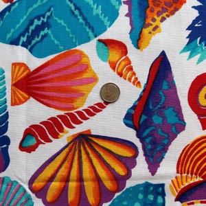 Colorful Seashells Fabric, Rainbow Rascals by Hoffman California 100% ...