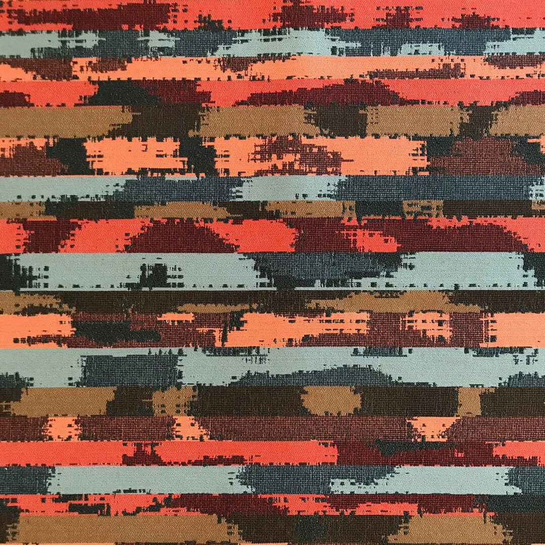 Colorful Striped Upholstery Fabric, Textured Thick Upholstery Synthetic ...