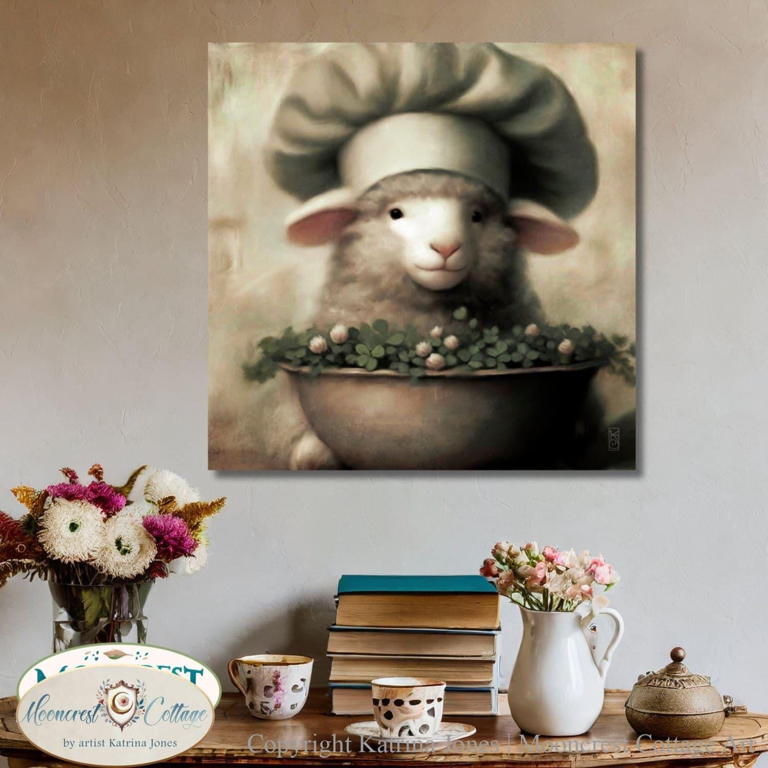 Cute Sheep Art, Country Kitchen Decor - Etsy