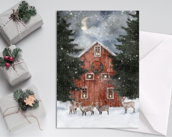 Christmas Barn Cards - Etsy