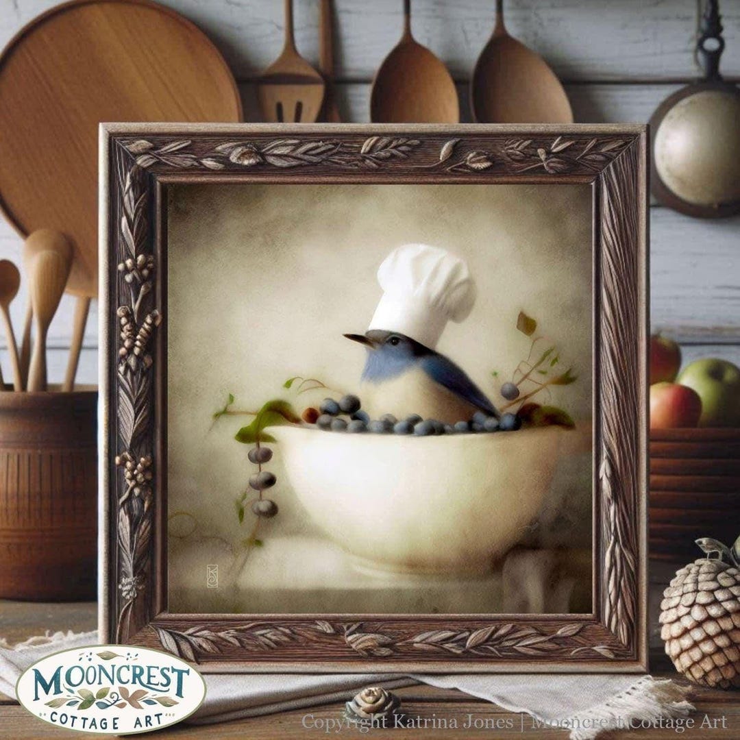 Kitchen Wall Art, Country Farm Woodland Cute Bird Art MC171 - Etsy