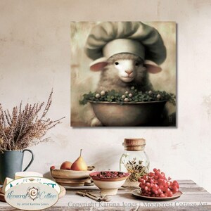 Cute Sheep Art, Country Kitchen Decor - Etsy