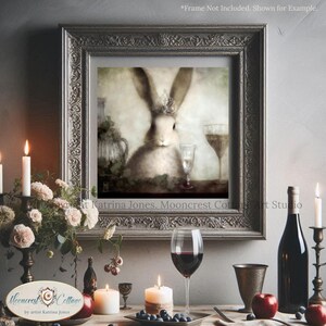 French Country Rabbit With Crown Wall Art Print - Etsy