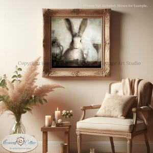 French Country Rabbit With Crown Wall Art Print - Etsy