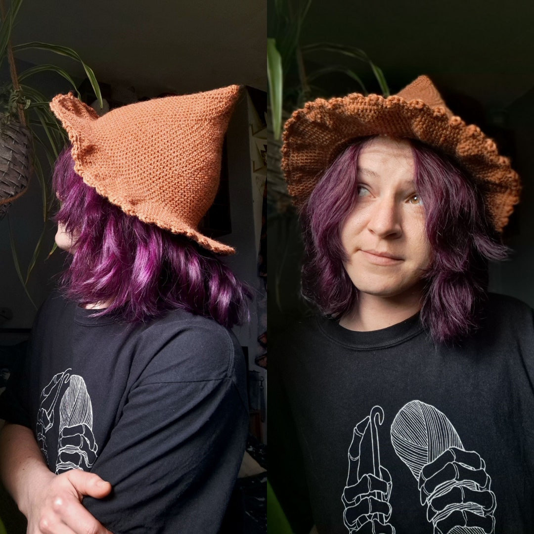 Autumn Rust Sprite Cap, Crochet Witch Hat - Etsy