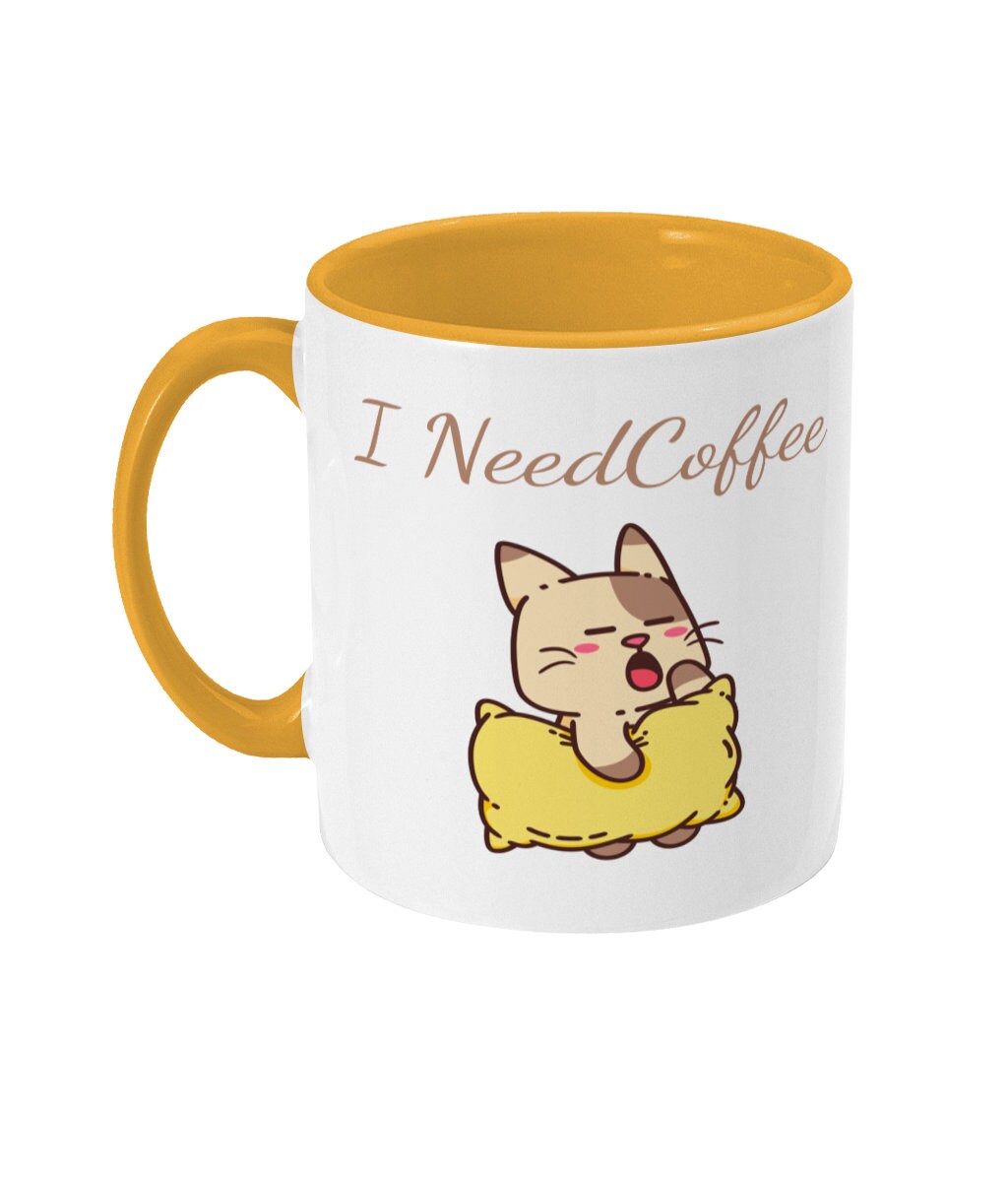 I Need Coffee Kitty Mug Coffee and Cats Mug Cat Lover Gift | Etsy