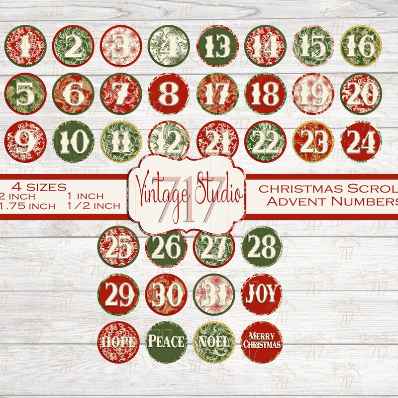 Advent Numbers - Etsy