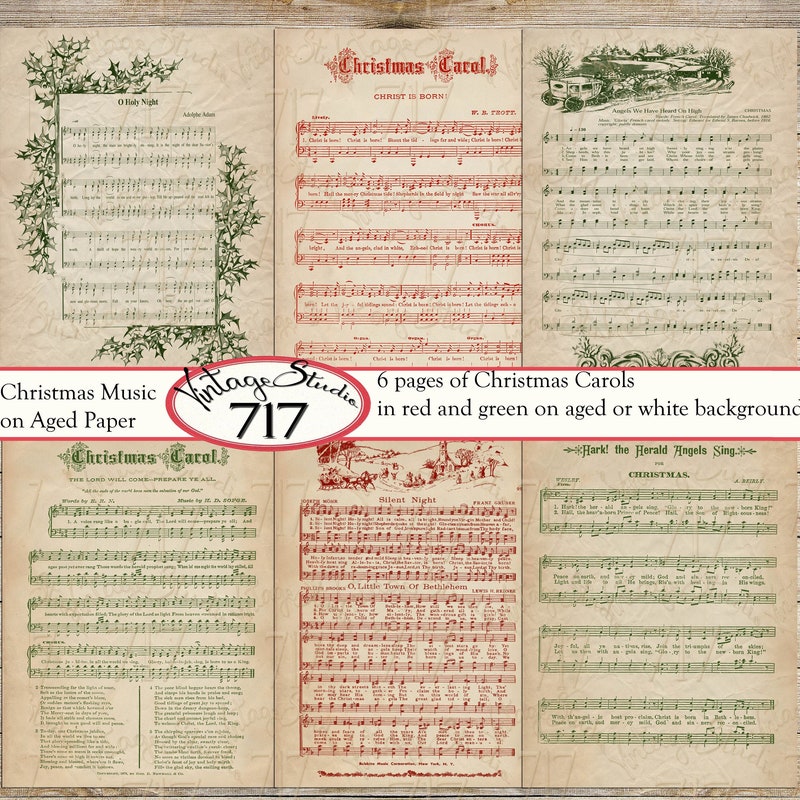 Christmas Music Sheets - Etsy