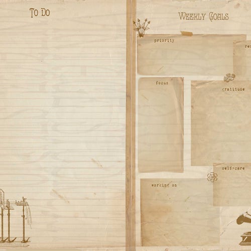 Digital Vintage Planner Printable Steampunk Style Victorian - Etsy