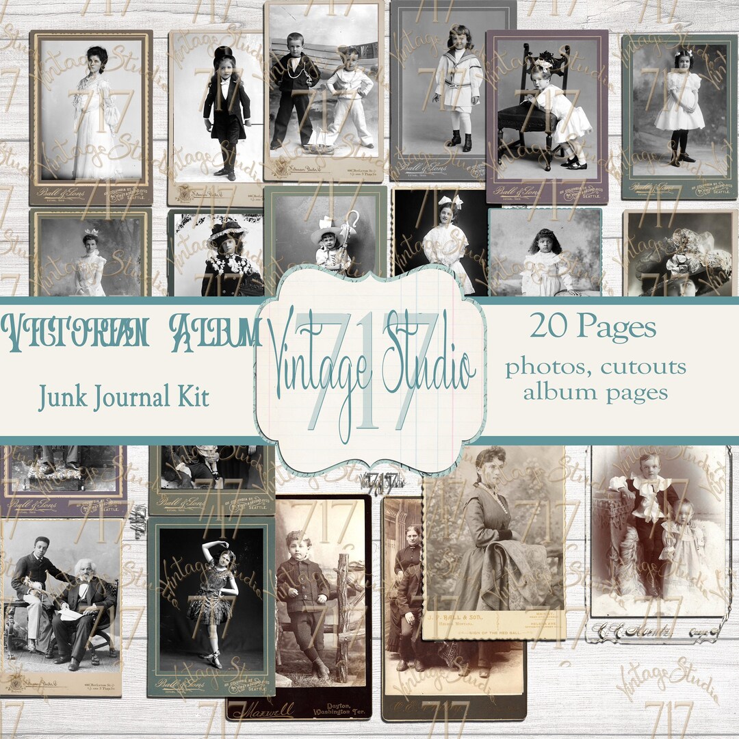 Victorian Album Digital Collection, Junk Journal Kit, Digital Download ...