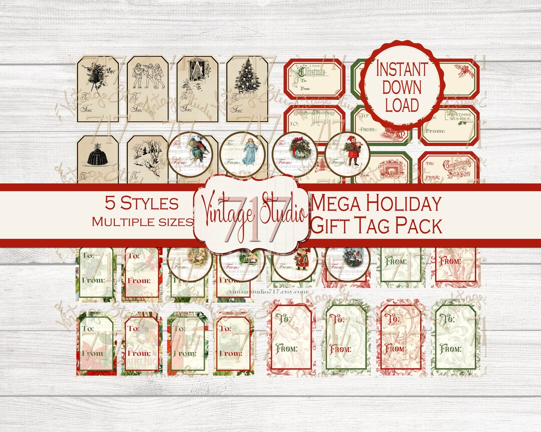 Mega Bundle Christmas Gift Tags -digital Print at Home - Etsy