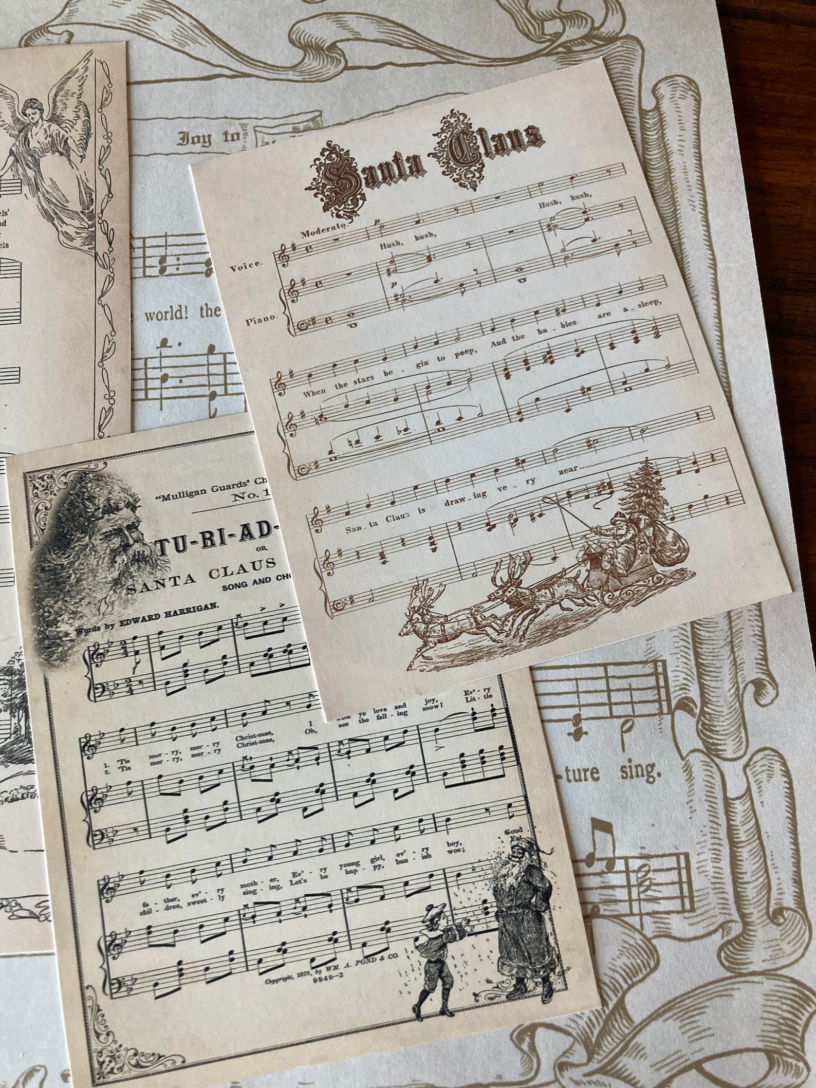 Christmas Music Paper Sheets DIGITAL VOL 2 6 Unique Designs - Etsy