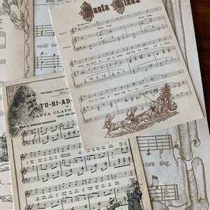 Christmas Music Paper Sheets DIGITAL VOL 2 - 6 Unique Designs, 3 Sizes ...